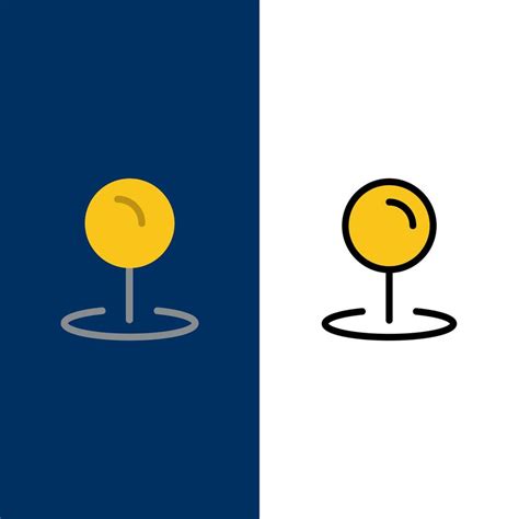 Location Map Pointer Icons Flat And Line Filled Icon Set Vector Blue Background 19115542 Vector