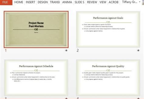 Project Post Mortem Powerpoint Template