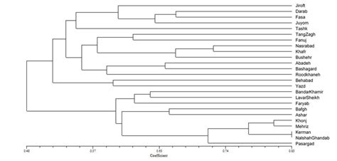 Dendrogram Of Cluster Analysis For Z Multiflora Accessions Using Issr
