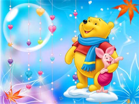 وینی د پو عکس پو و پیگلت در زمینه آبی 1664916