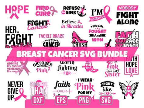 Breast Cancer Svg Bundle Vectorency