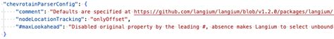 Proposals Concerning The Chevrotain Config In Langium Configjson