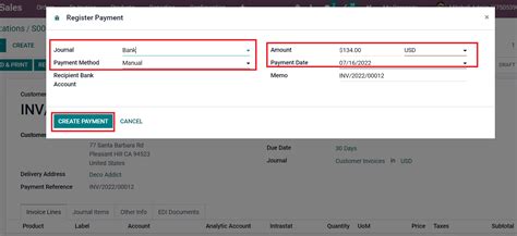 Generate Customer Invoice From A Sales Order With The Odoo 15 Sales Module