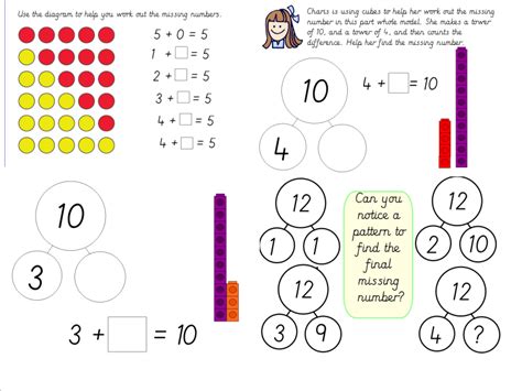 Year Missing Number Calcuations Using Part Whole Models And Cubes Teaching Resources