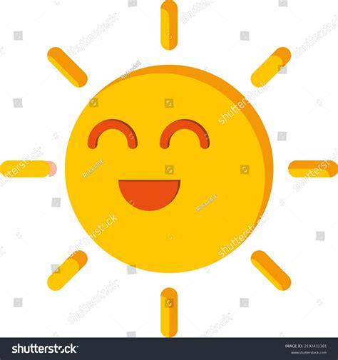 Vector Transparent Background Smiling Sun Sun Stock Vector Royalty