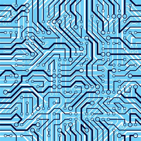 Circuit Board Seamless Pattern Vector Background Microchip Technology Electronics Wallpaper