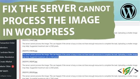 How To Fix The Server Cannot Process The Image This Can Happen If The