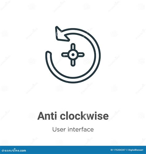 Anti Clockwise Icon Vector Isolated On White Background Anti Clockwise