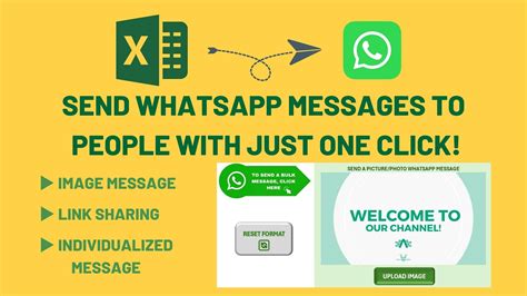 How To Send Bulk Whatsapp Message And Picture From Excel With Vba Youtube