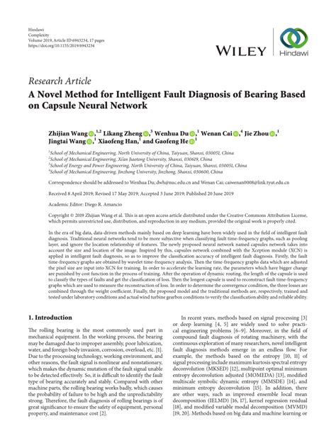 Pdf A Novel Method For Intelligent Fault Diagnosis Of Bearing Based