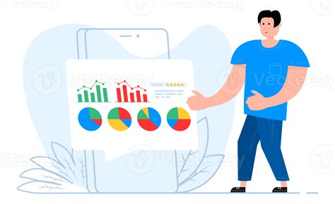 Man Working For Data Analytics Financial Administration Product