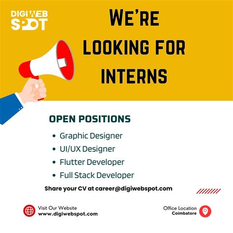 Digi Web Spot On Linkedin Internship Hiring Graphicdesign Uiux Flutter