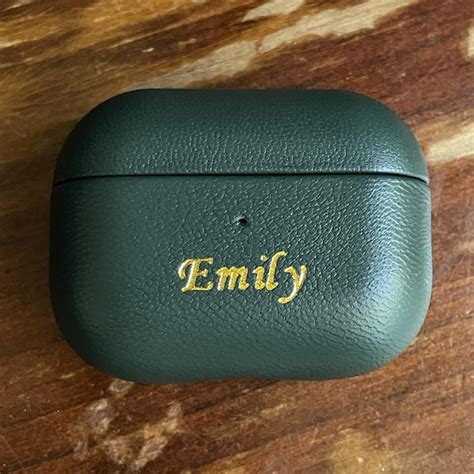 Personalized Vegan Leather Airpod 3 Case For Tech Lover Son Aesthetic