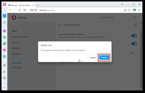 How To Delete Saved Cards In Opera Tab Tv