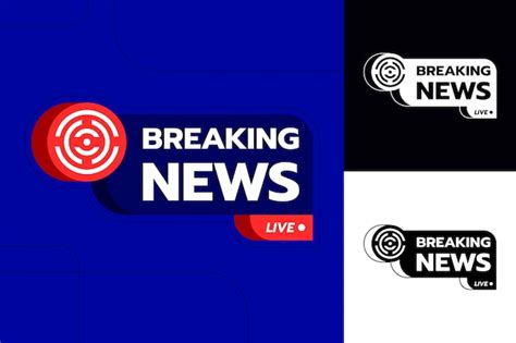 Free Vector Flat Design Breaking News Logo