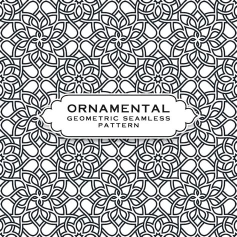 Premium Vector Ornamental Geometric Seamless Pattern