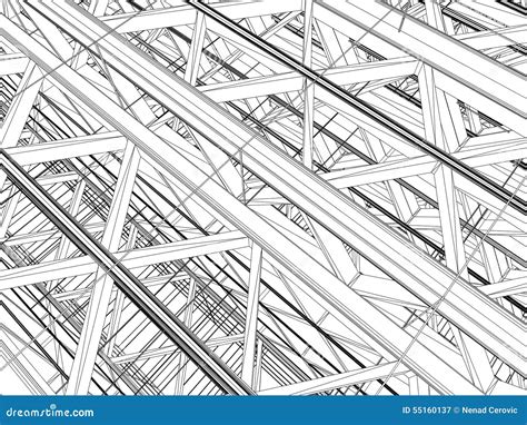 Abstract Construction Structure Vector Stock Vector Illustration Of Concept Plan 55160137