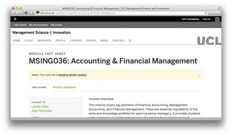 Modules Ucl School Of Management