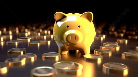 현명한 금융 투자를 상징하는 동전 배경에 돼지 저금통에 돈을 절약하는 투자 개념의 3d 그림 은행 3d 보증금 돈 3d 배경 일러스트 및 사진 무료 다운로드 Pngtree