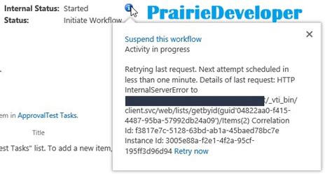 Another Cause Of A SharePoint Workflow Stuck At Starting Or Started
