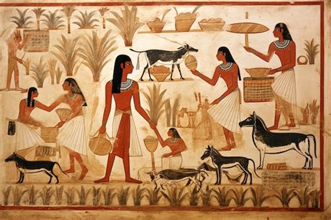 Premium Ai Image Ancient Egypt 4000 Bc Agrarian Festivals Generative Ai