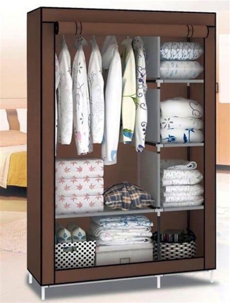 ᐉ Шкаф складной тканевый Wardrobe 105х45х175 см Коричневый • Купить в ...