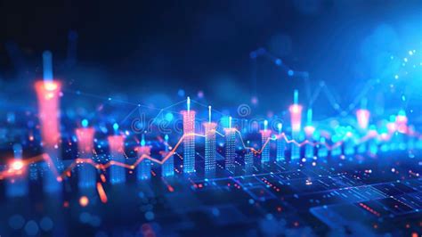 Digital Cityscape A Visual Representation Of Data And Growth Stock Illustration Illustration