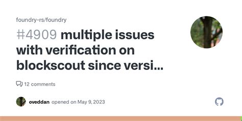 multiple issues with verification on blockscout since version nightly