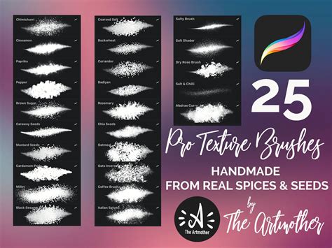 Procreate Texture Brushes Created From Real Spices Etsy