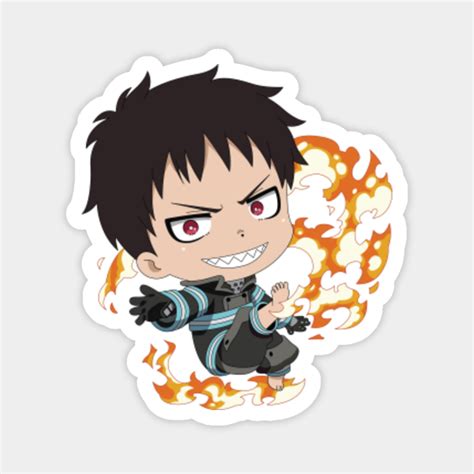 Chibi Shinra Kusakabe Fire Force Fire Force Magnet Teepublic
