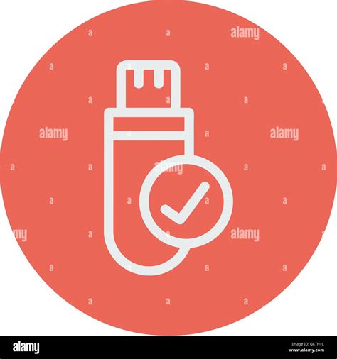 Usb Flash Drive Thin Line Icon Stock Vector Image And Art Alamy