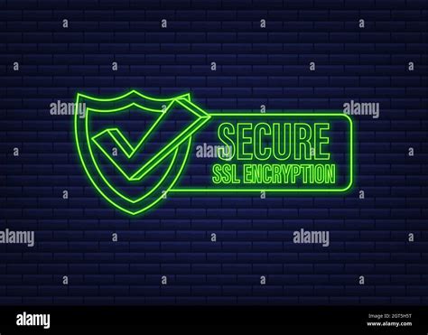 Secure Connection Icon Vector Illustration Isolated On White Background Flat Style Secured Ssl