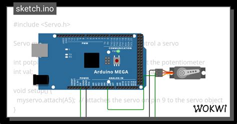 Servo Knob Wokwi Esp32 Stm32 Arduino Simulator