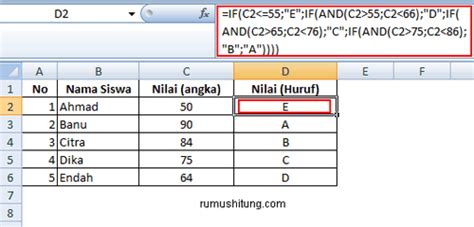 Rumus If Ganda Pada Excel Rumus If Excel Bertingkat Ganda Tunggal Dan Cara Pakainya Jenis
