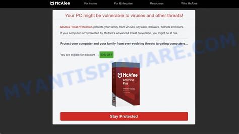 How To Remove Mcafee Your Pc Might Be Vulnerable Pop Ups Virus