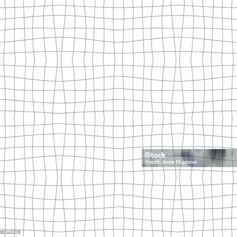 왜곡 된 선형 사각형이있는 체크 무늬 이음새가 없는 배경 트리피 그리드 바둑판 타일 패턴 장식과 디자인을위한 체스 보드 물결 모양의 벡터 일러스트레이션 1960 1969