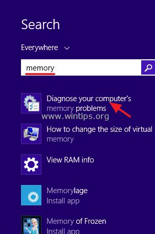 How To Test Diagnose RAM Memory Problems WinTips Org