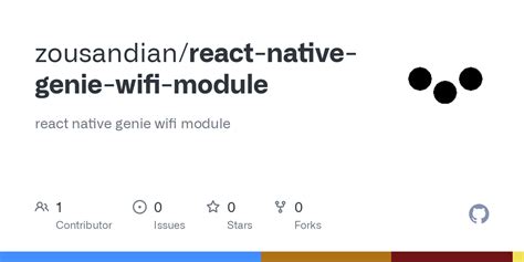 Github Zousandianreact Native Genie Wifi Module React Native Genie
