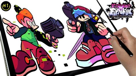 Drawing Fnf Friday Night Funkin Glitched Legends Learn With Pibby