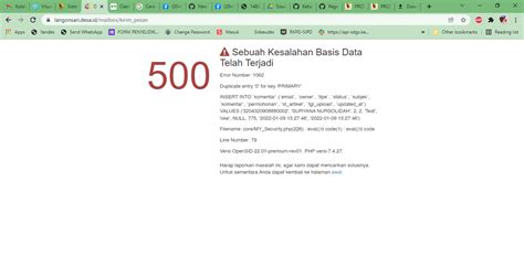 Bugerror Pesan Masuk Balas Pesan Dan Pesan Keluar Layanan Mandiri