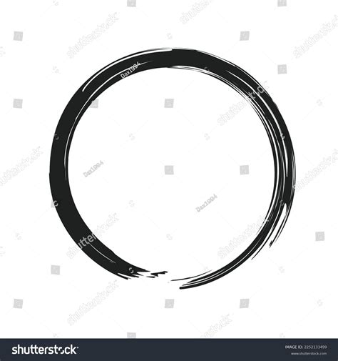 Circular Black Color Brush Stroke Artistic Stock Vector Royalty Free 2252133499 Shutterstock