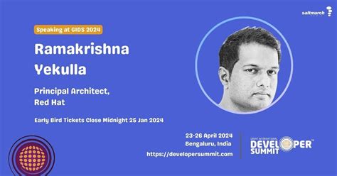 developersummit on linkedin gids developersummit applicationdevelopment ramakrishnayekulla