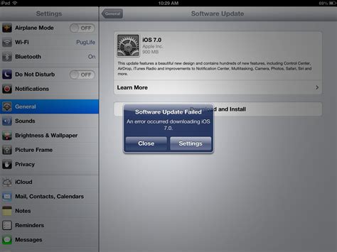 Ios 7 Software Update Failed Errors Frustrate Users