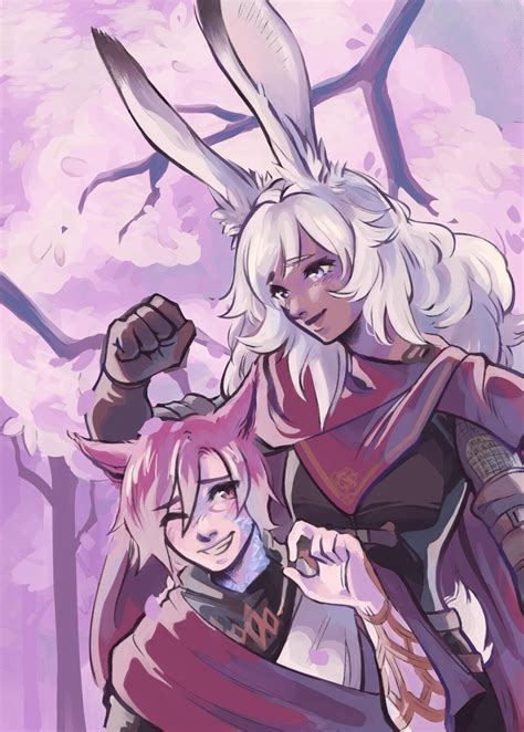 Lyna And Exarch Ffxiv Art Print Etsy