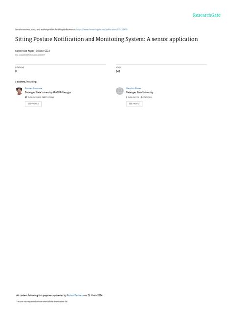 Sitting Posture Notification And Monitoring System A Sensor