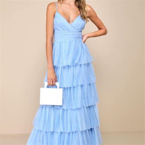 Light Blue Bridesmaidwedding Guest Dress From Depop
