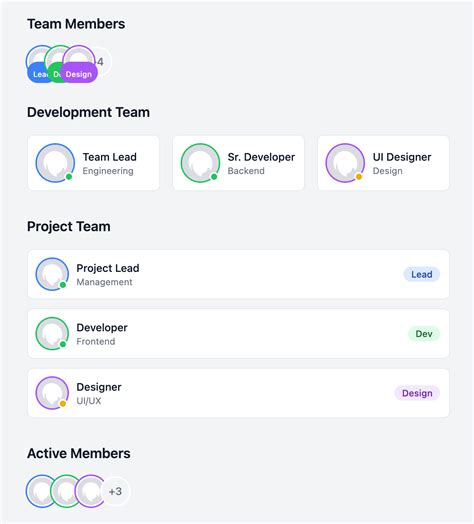Tailwind Css 아바타 템플릿 모음 스타트업풀