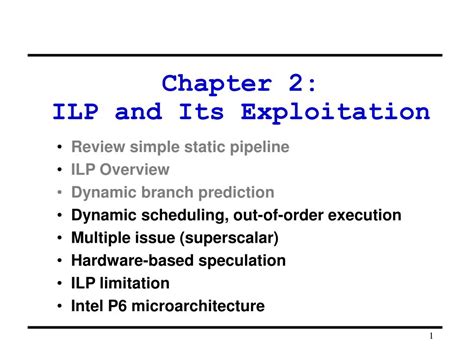 Ppt Chapter 2 Ilp And Its Exploitation Powerpoint Presentation Free Download Id4313367