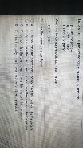 Solved Let P And Q Represent The Following Simple Chegg Com