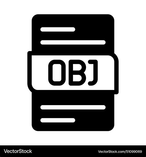 Obj Format File Type Icons Document Extension Vector Image